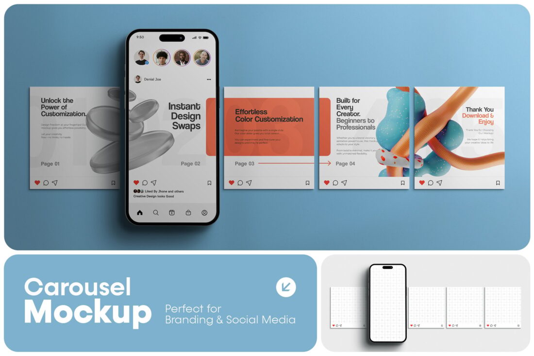 50+ Best Instagram Mockup Templates (Story & Post) 2025 - Shack Design