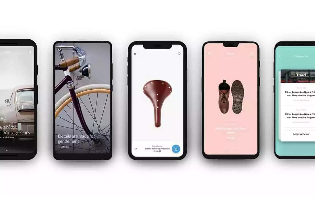Minimal Flat Design Smartphones Mockup | Design Shack