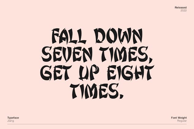Jiang Asian Font | Design Shack