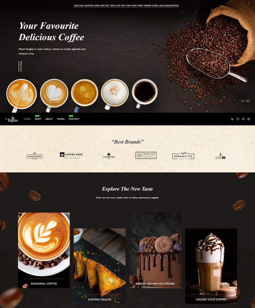 20+ Best Shopify Themes for Coffee Stores - Shack Design