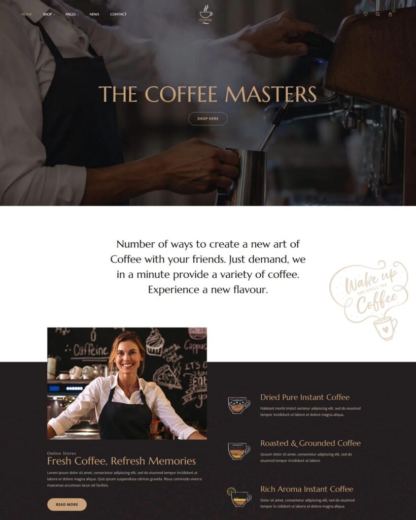 20+ Best Shopify Themes for Coffee Stores - Shack Design