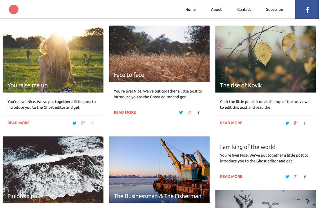 30 Beautifully Designed Ghost Themes | Design Shack