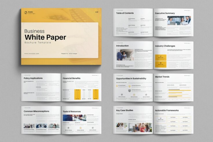 45+ Best White Paper Templates for Word & InDesign | Design Shack