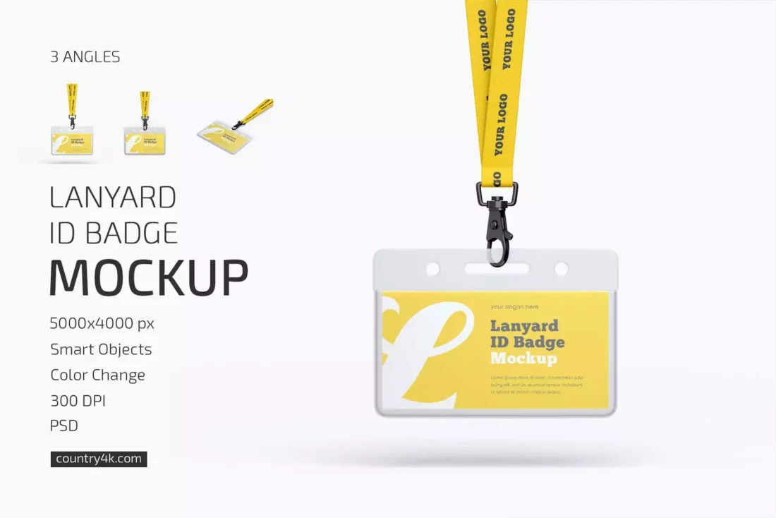 Lanyard ID Badge Mockup Set | Design Shack
