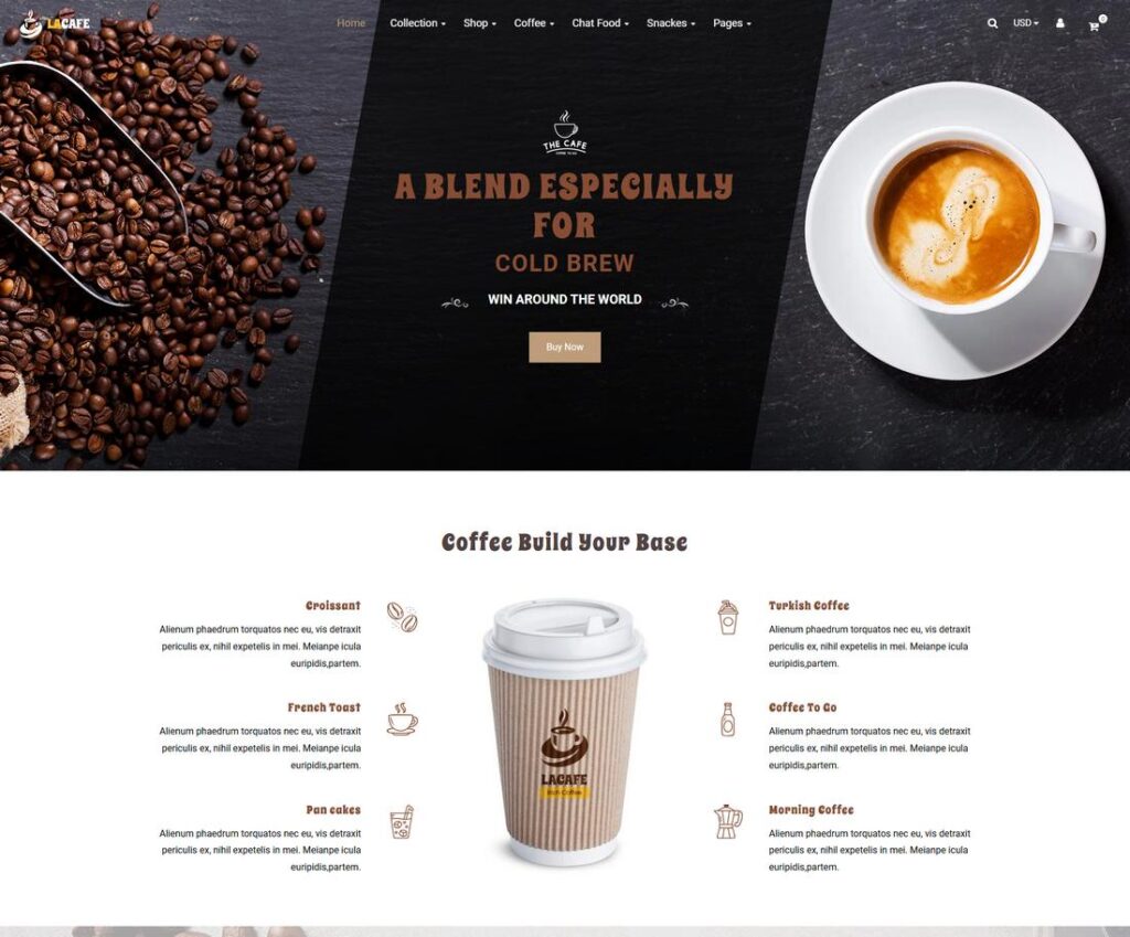 20+ Best Shopify Themes for Coffee Stores - Shack Design