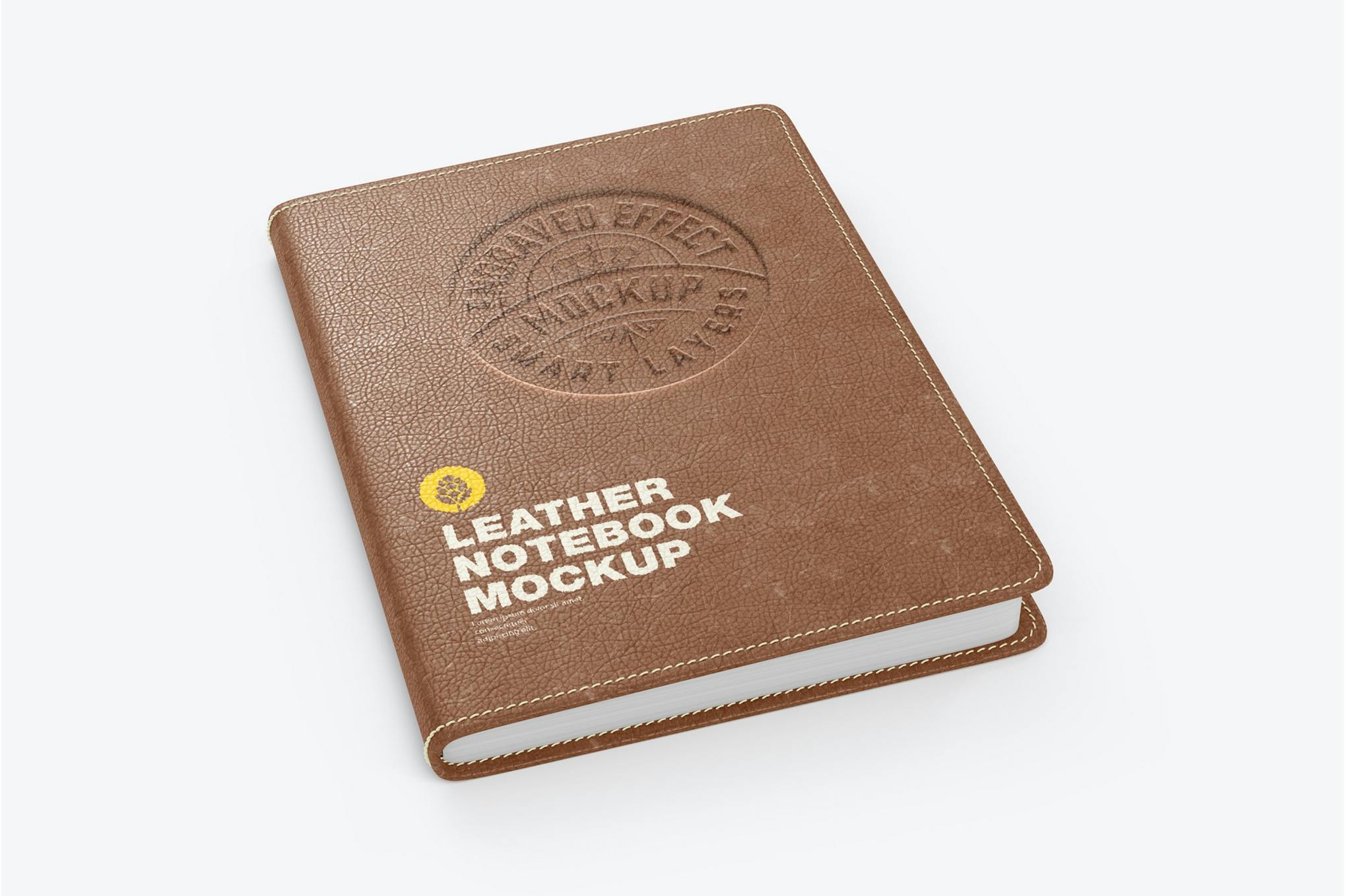Leather Cover Notebook Mockup | Design Shack