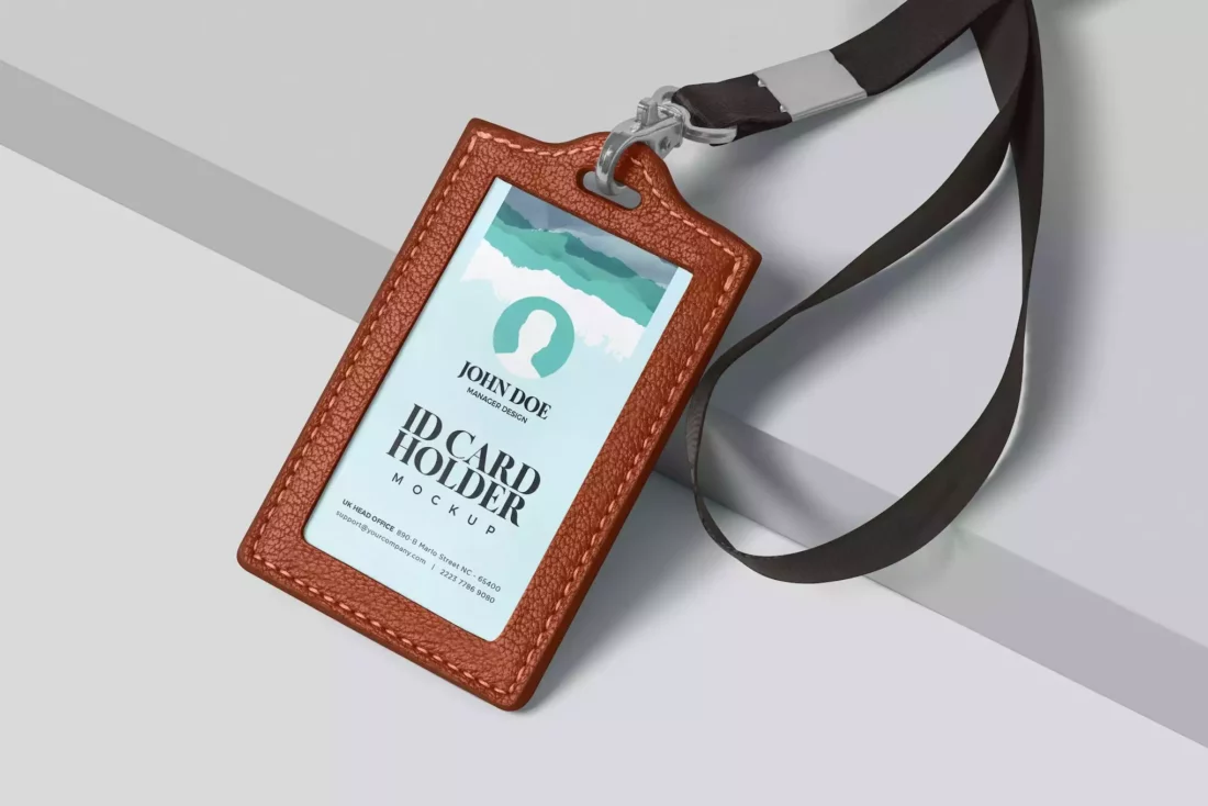 Leather ID Card Holder Mockups | Design Shack