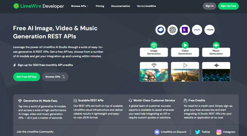 LimeWire API: Integrate Generative AI Tools in Your Website for Free ...