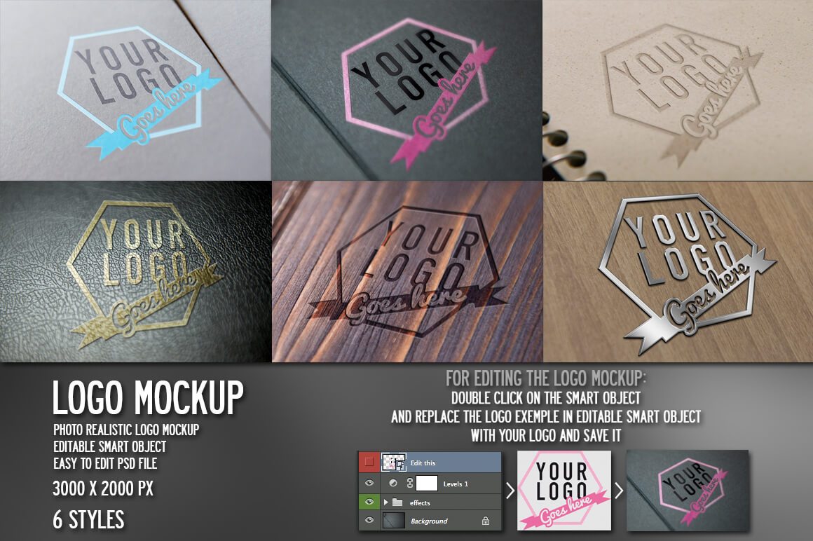 100+ Logo PSD & Vector Mockup Templates - iDevie