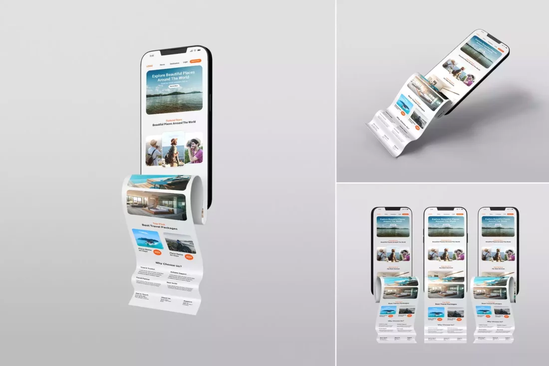 Long Scroll Screen Smartphone Mockup | Design Shack