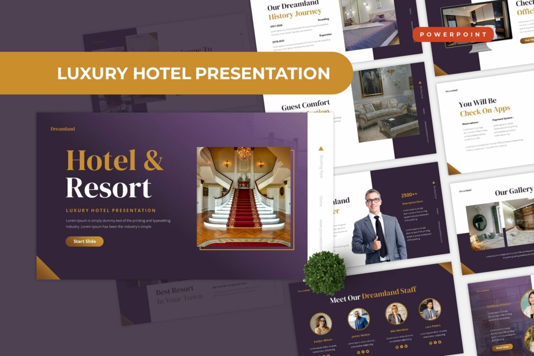 20+ Template Presentasi Hotel Terbaik (PowerPoint, Google Slides, dan Lainnya) - desainae.com