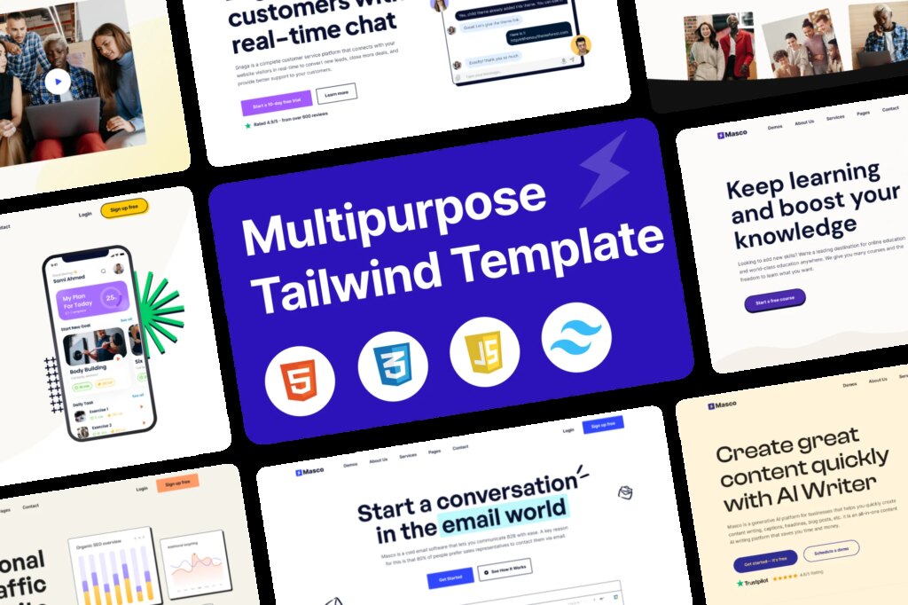 20+ Template Tailwind Terbaik (Halaman Landing, Dasbor & Lainnya ... 20+ Template Tailwind Terbaik (Halaman Landing, Dasbor & Lainnya ...