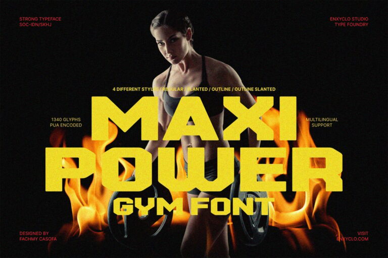 35 Handpicked Gym, Fitness, & Yoga Fonts | Design Shack