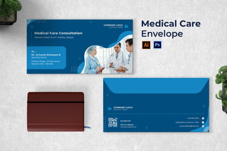 Medical Care Envelope Template | Design Shack
