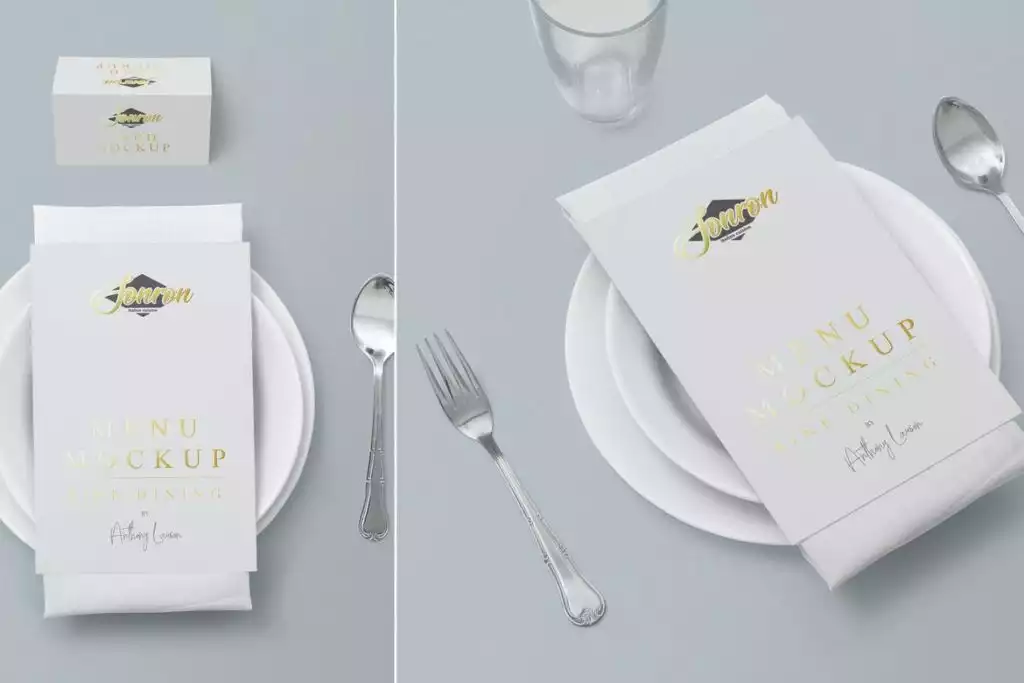 Dining Table Menu Mockup Template | Design Shack