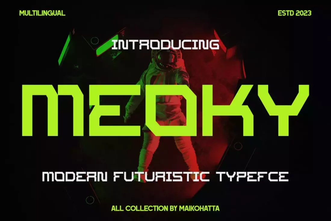 Meoky Futuristic Font | Design Shack