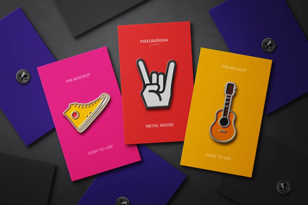 25+ Templat Mockup Pin & Lencana - desainae.com
