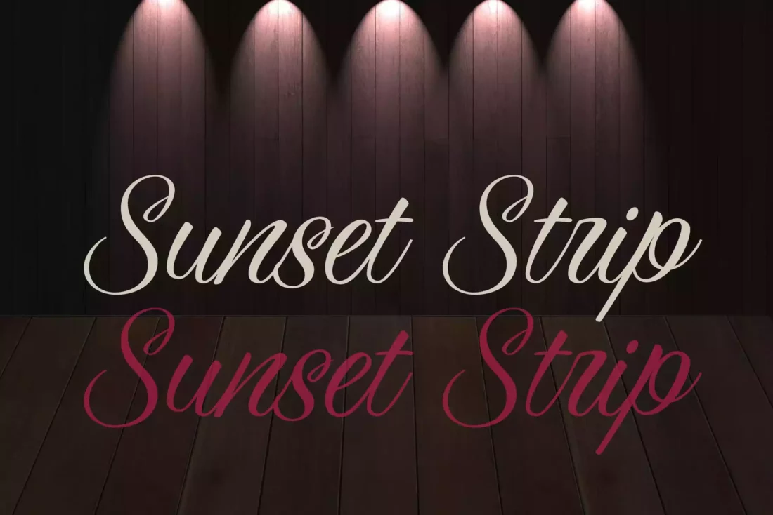 Sunset Strip 60s Style Font | Design Shack