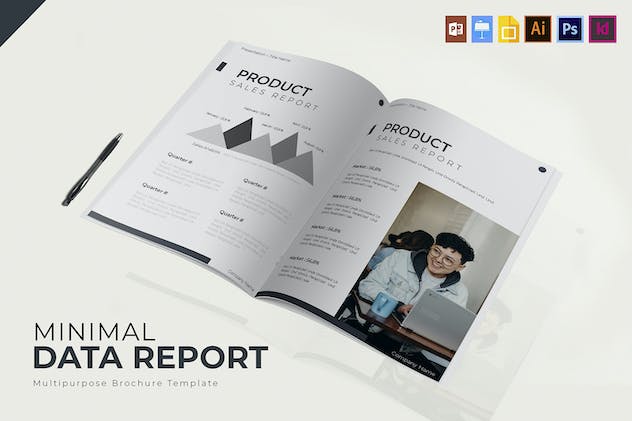 Minimal Data Brochure Template | Design Shack