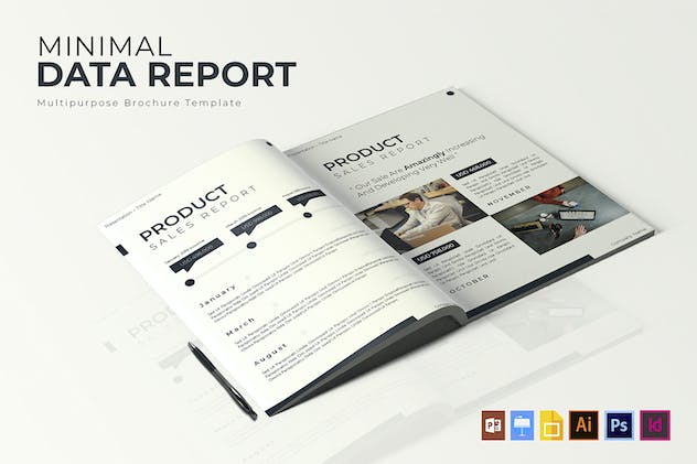 Minimal Data Brochure Template | Design Shack