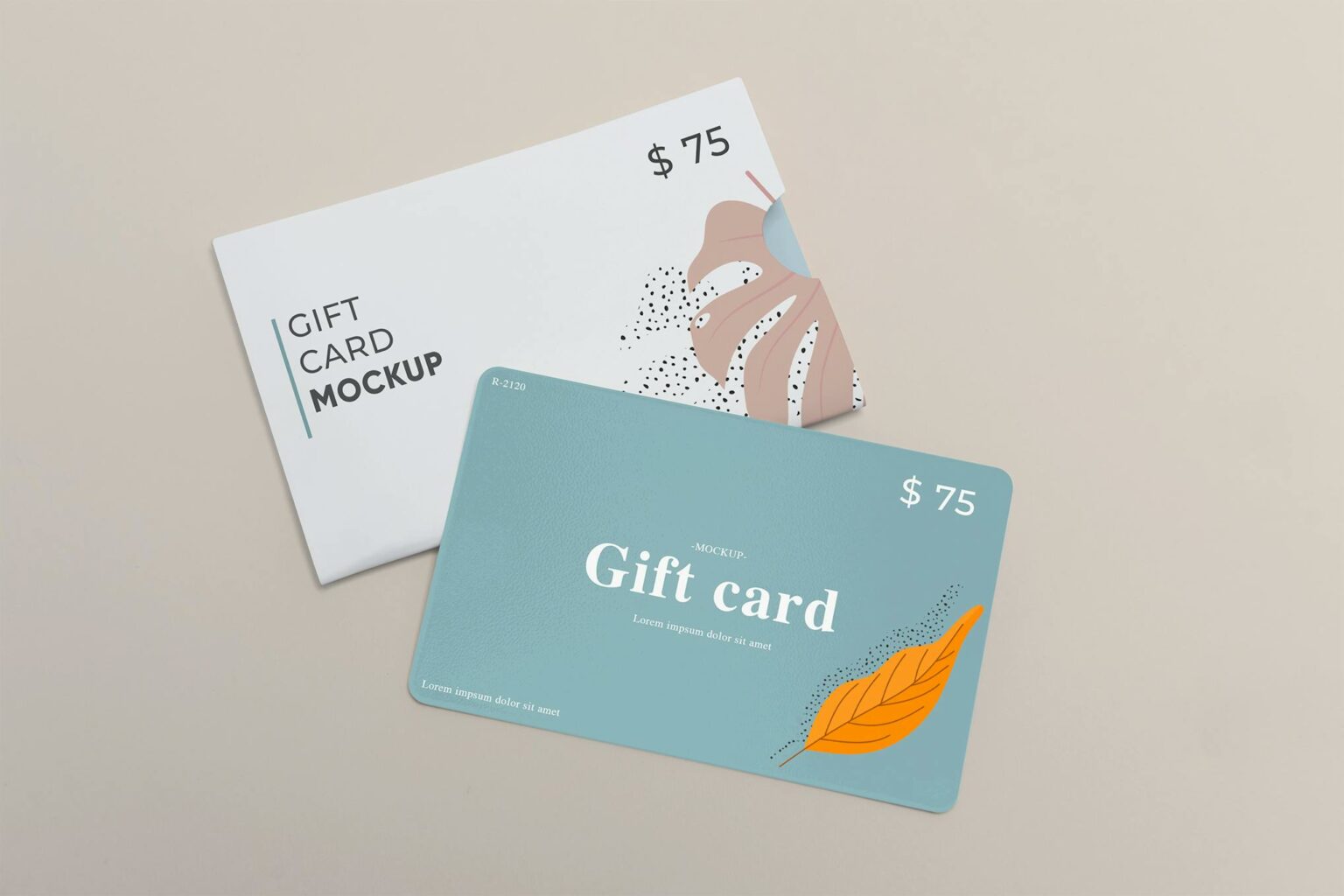 Minimal Gift Card Mockup PSD | Design Shack
