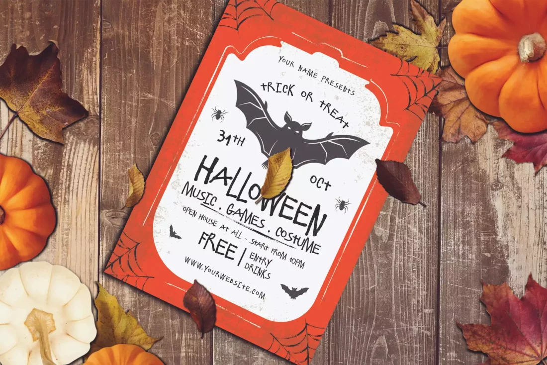 Minimal Halloween Flyer Template | Design Shack