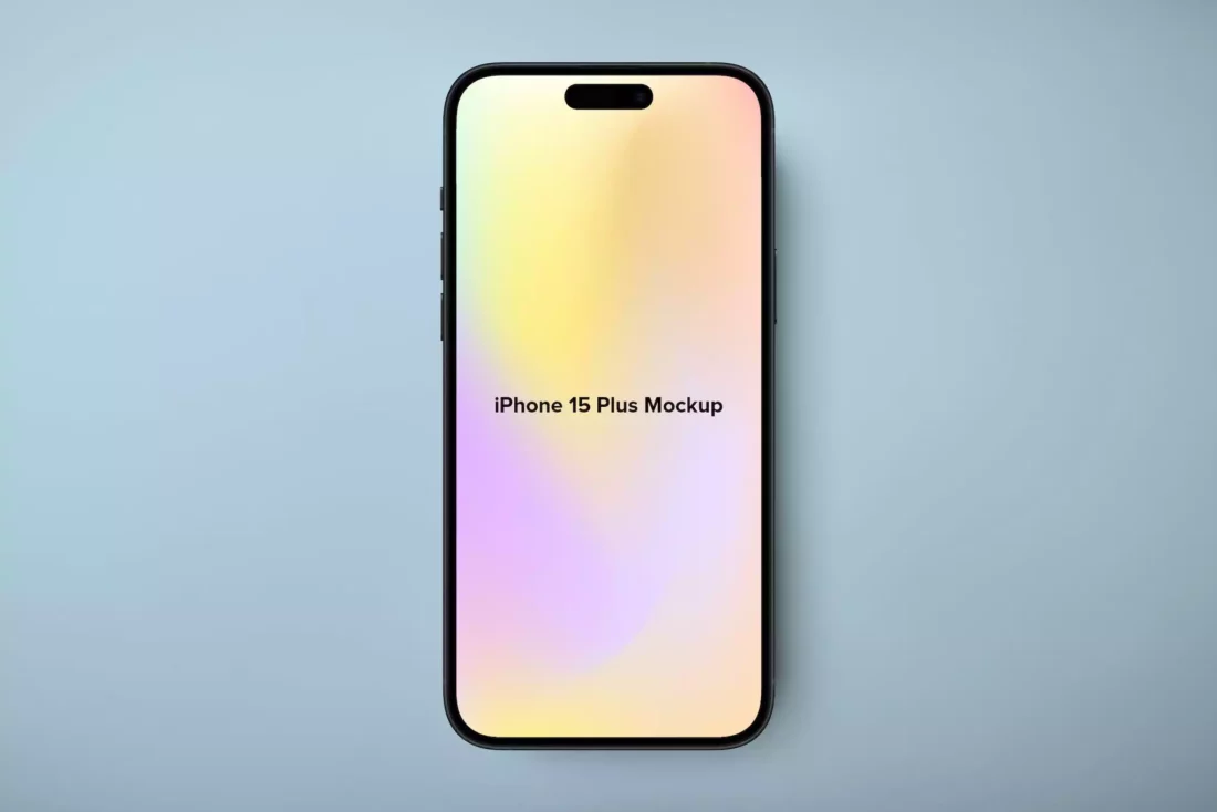 Minimal iPhone 15 Plus Mockup | Design Shack
