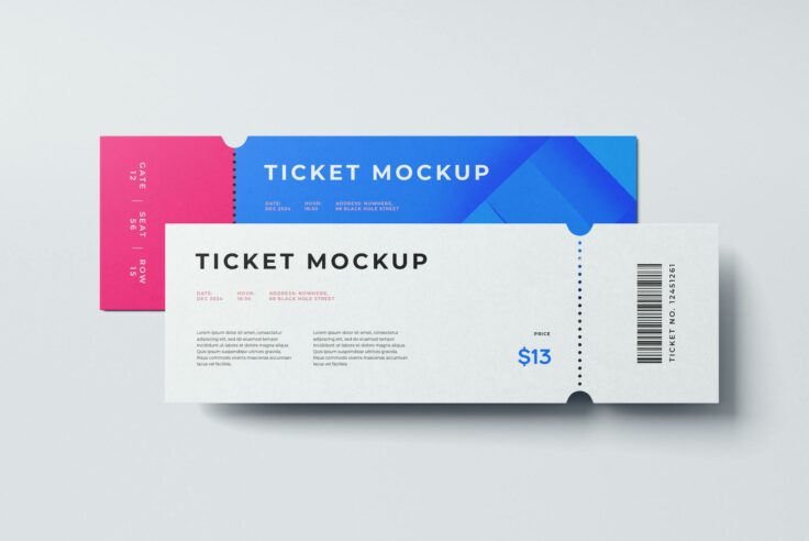 25+ Best Ticket Mockups (Events, Concerts, Plane, & More) | Design Shack