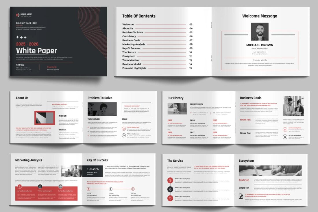 45+ Best White Paper Templates for Word & InDesign | Design Shack