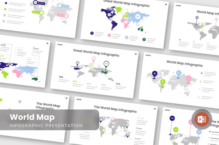 20+ Best World Map Templates for Designers (Free & Pro) | Design Shack