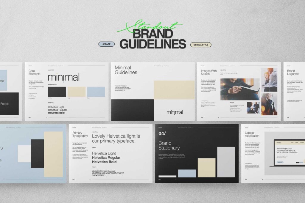 65+ Best Brand Manual & Style Guide Templates 2024 (Free + Premium ...