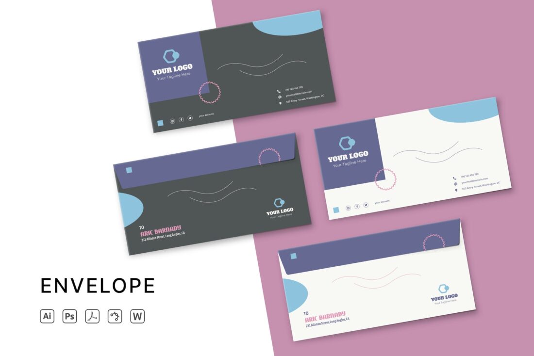 20+ Best Envelope Templates for InDesign, Word + More | Design Shack