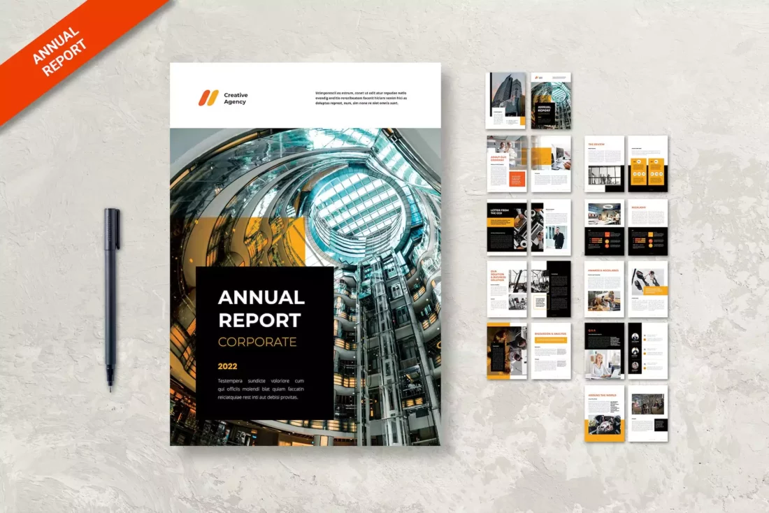 Modern Annual Report InDesign Template Variant | Design Shack