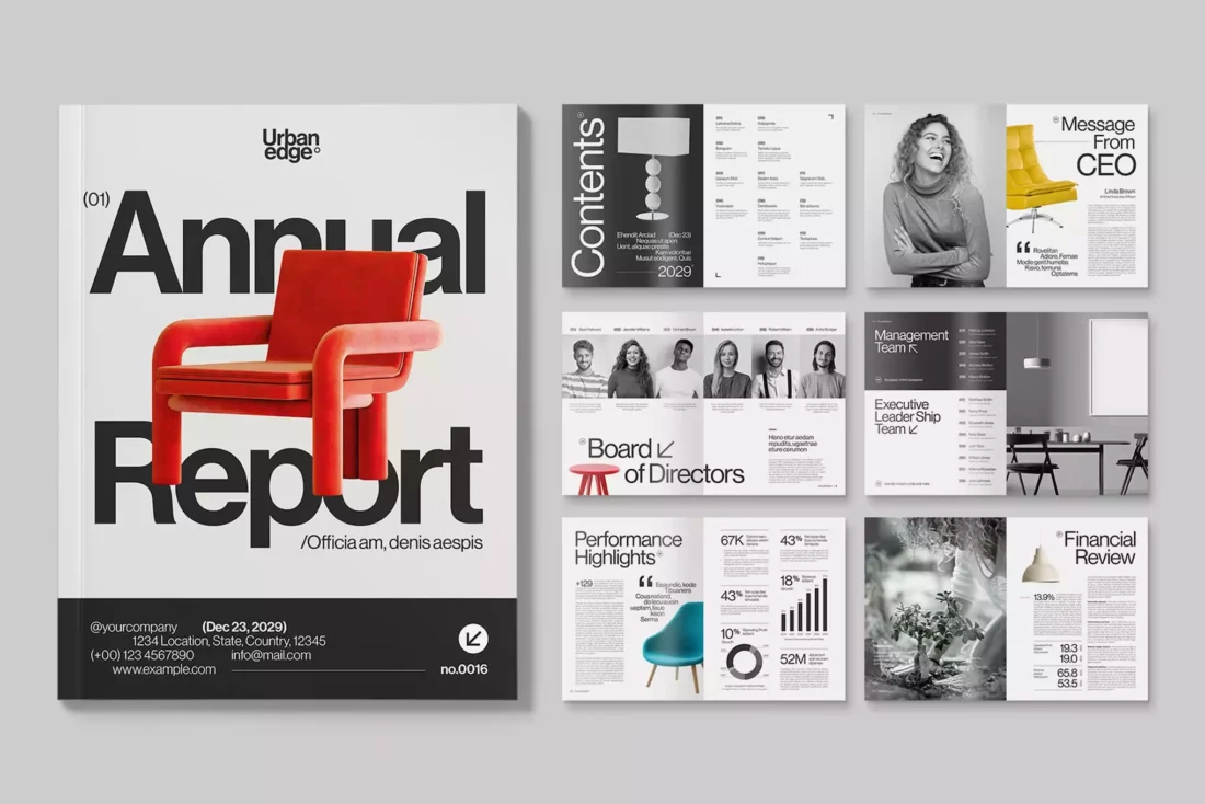 Modern Annual Report Template | Design Shack Modern Annual Report Template | Design Shack