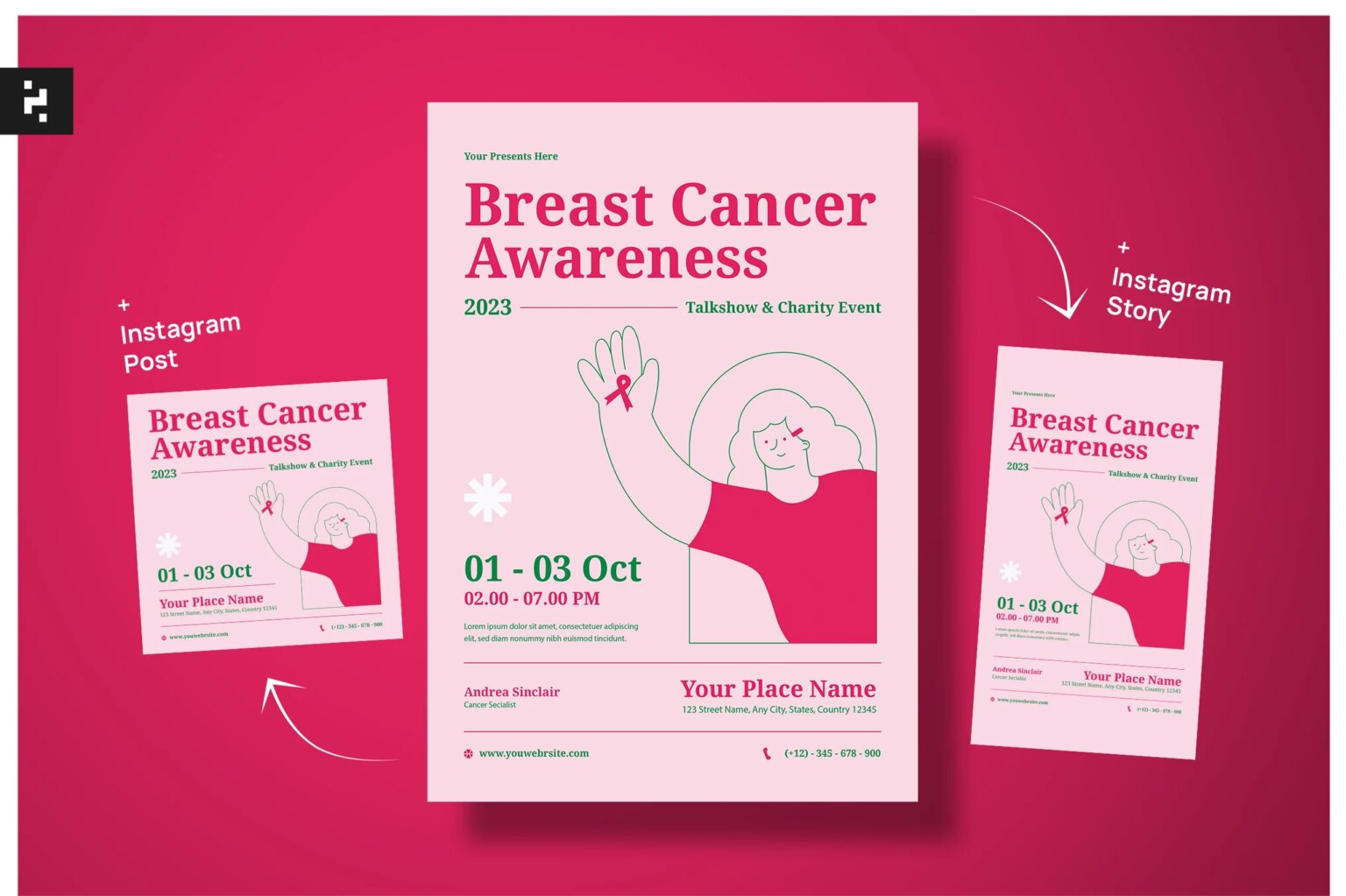 Designing for Breast Cancer Awareness Month: Templates, Graphics & More ...
