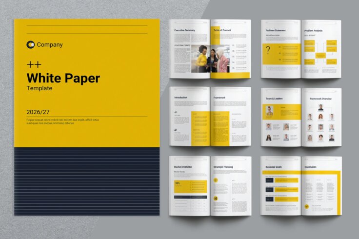 45+ Best White Paper Templates for Word & InDesign | Design Shack