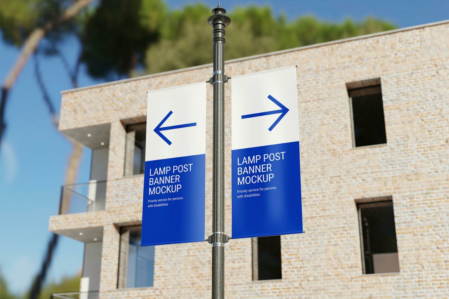 Modern Lamp Post Banner Mockups | Design Shack
