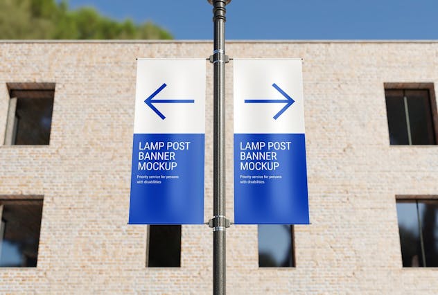 Modern Lamp Post Banner Mockups | Design Shack