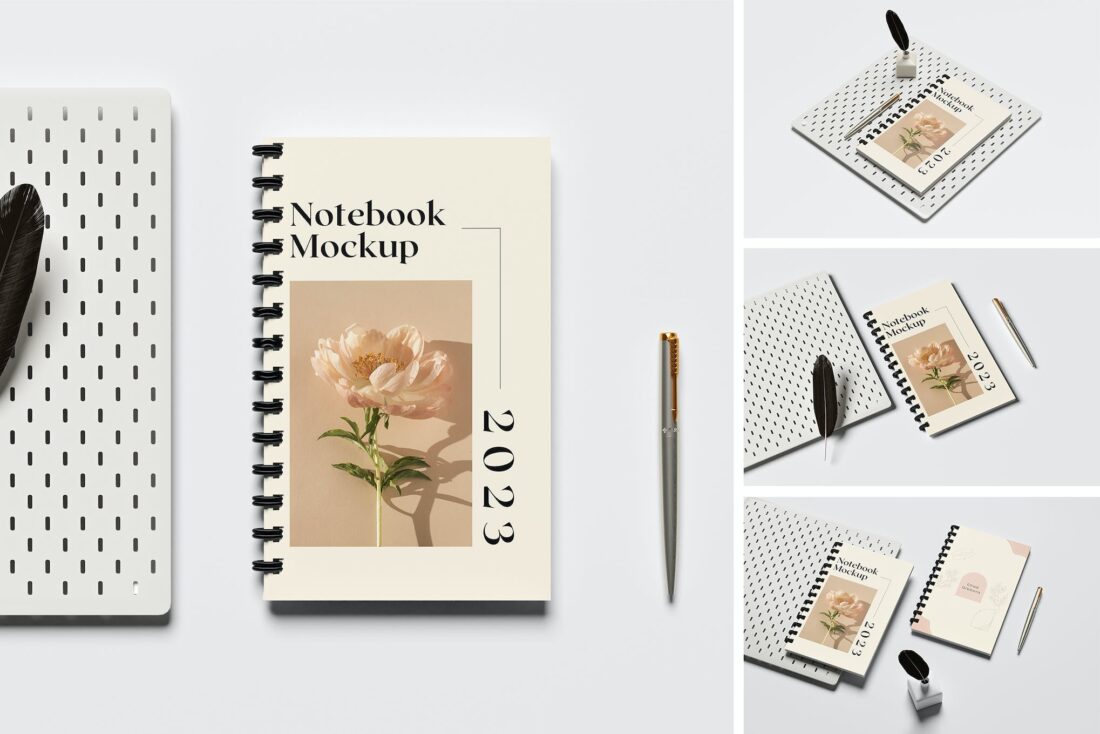 25+ Notebook Mockup Templates (Spiral Notebooks + More) – Yes Web Designs