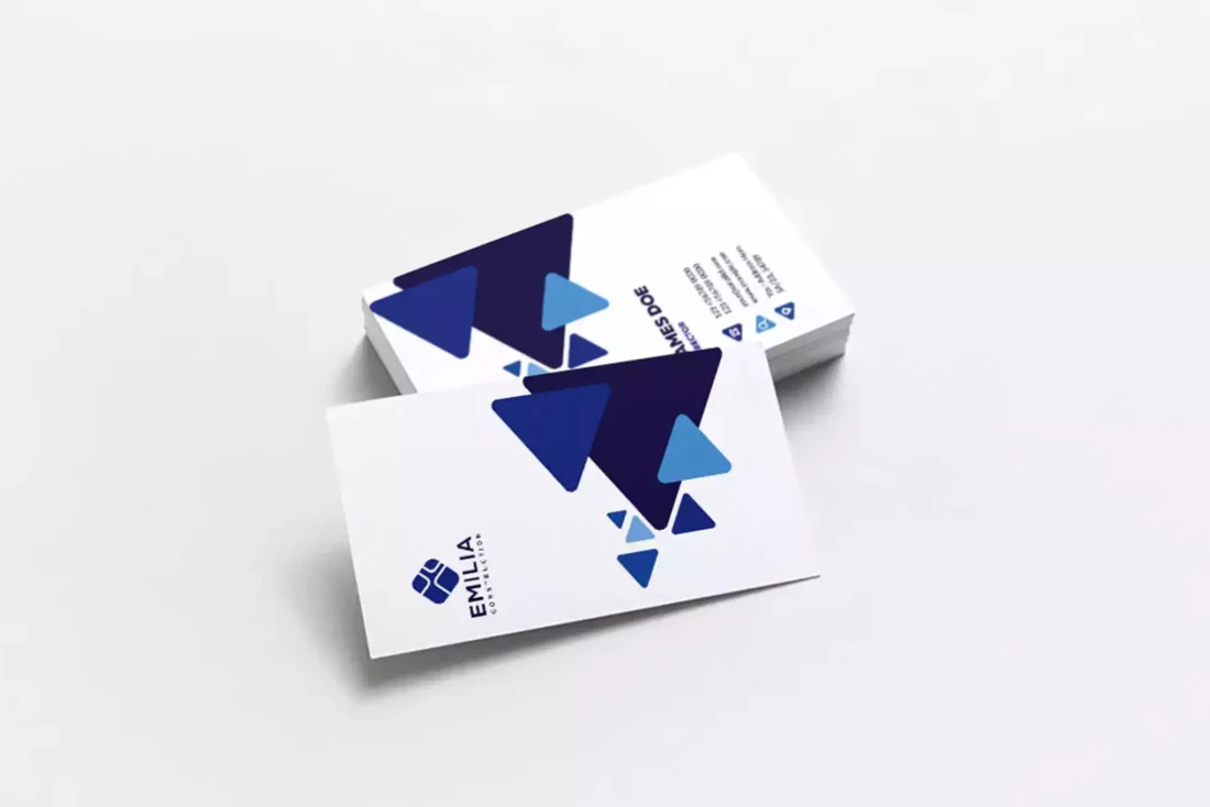 Modern Triangle Business Card Template | Design Shack