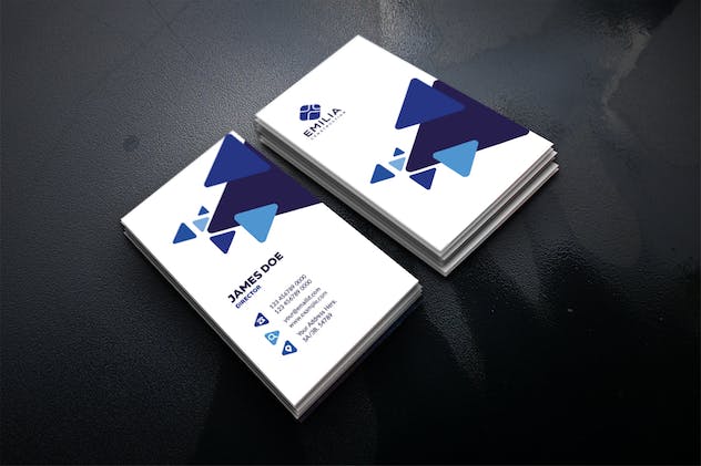 Modern Triangle Business Card Template | Design Shack
