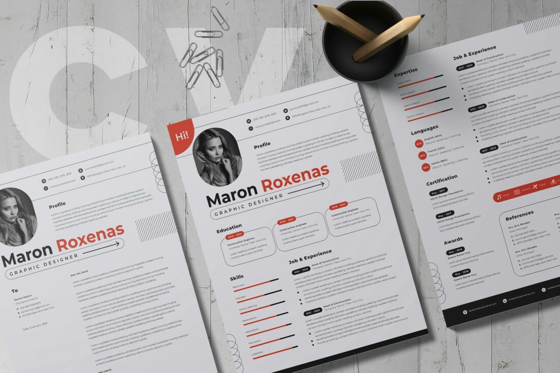 100+ Best CV & Resume Templates 2025 - Blog of Web Design, Marketing ...