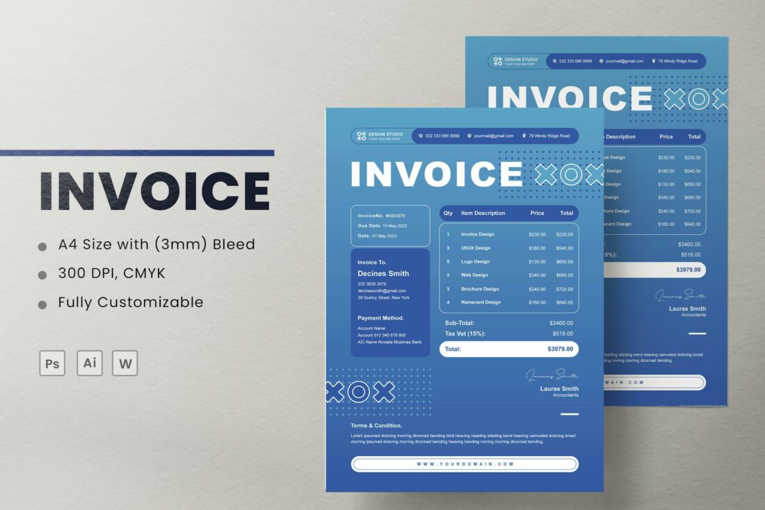 35+ Best Invoice Templates for Word (Free & Pro) 2024 - Shack Design
