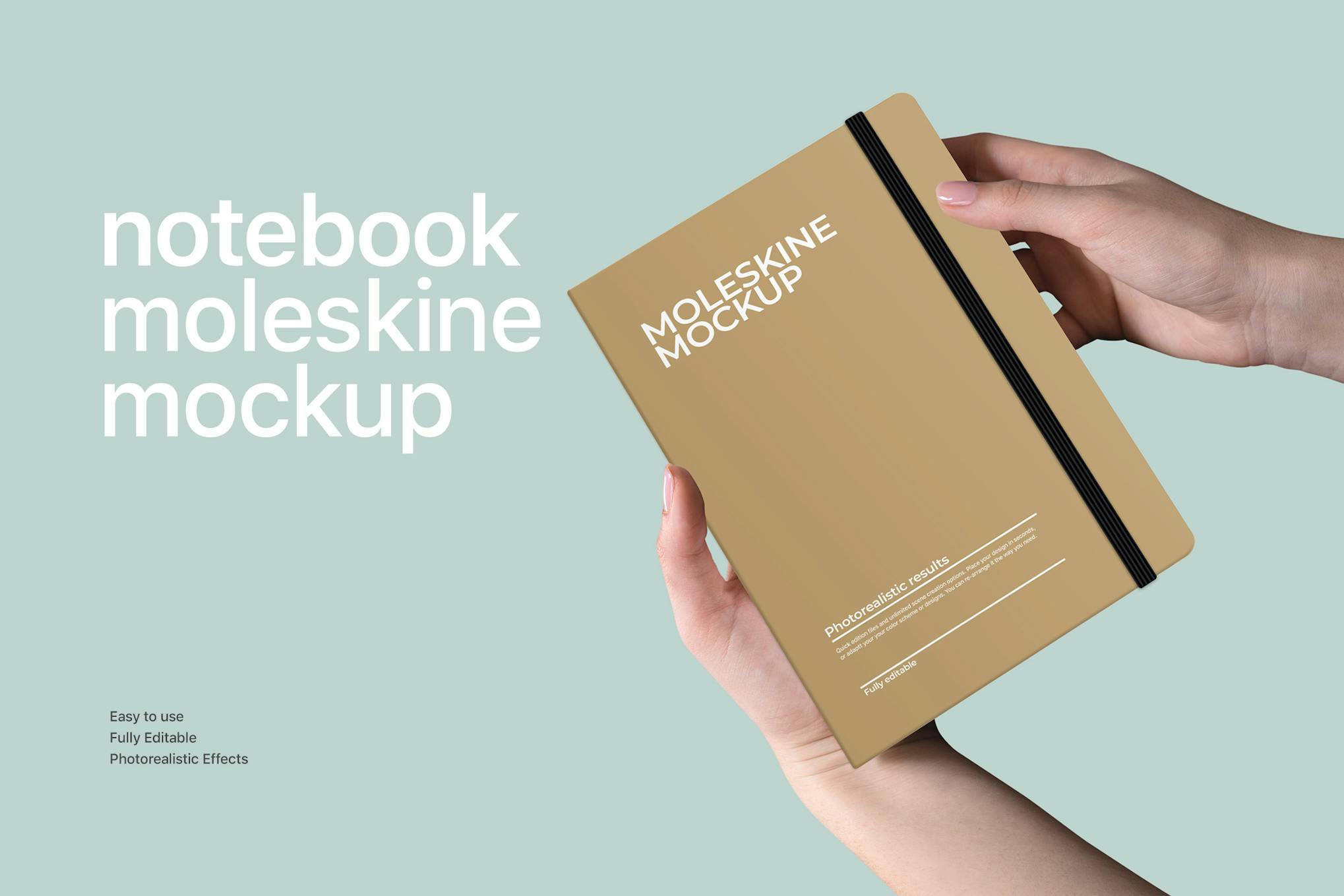 Moleskin Notebook Mockup | Design Shack