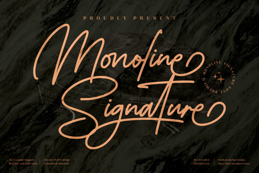 25+ Best Monoline Fonts for Creative Design Projects - Shack Design