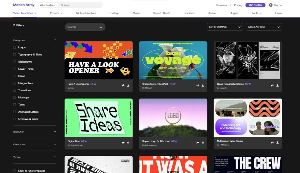 Motion Array: Platform Pilihan untuk Templat Video, Preset, & Lainnya ...
