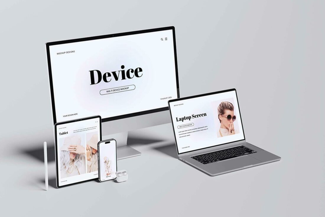 100+ MacBook Mockup PSD Templates 2025