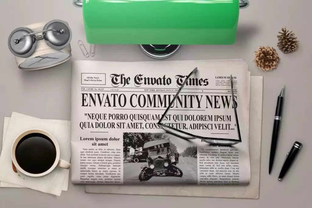 Retro Newspaper Mockup Template | Design Shack