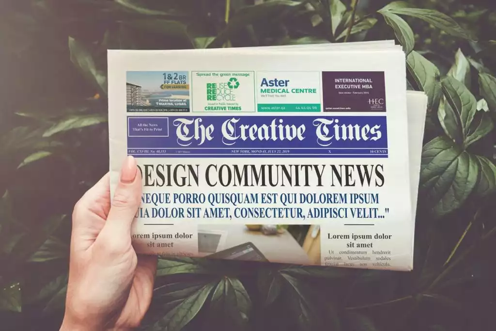 Leafy Newspaper Mockup Template | Design Shack
