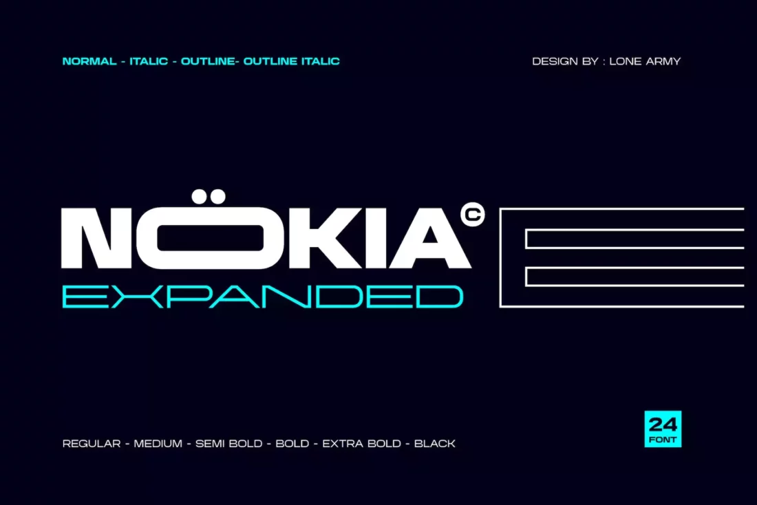 Nokia Expanded Modern Font | Design Shack